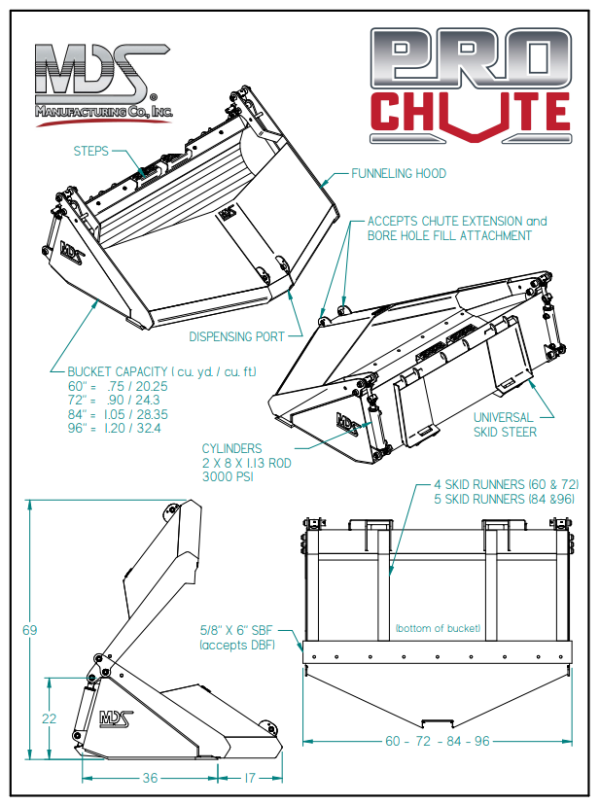 Pro-Chute | John Deere, Case, Kubota, Skid Steer | MDS Manufacturing